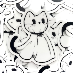 Ghost Cat Sticker ~ Glow-in-the-dark - Etsy
