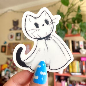 Ghost Cat Sticker ~ Glow-in-the-dark - Etsy