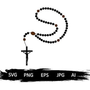 Rosary Svg, Prayer Svg, Religion Svg, Cross Svg, Faith Svg, Beads Svg ...