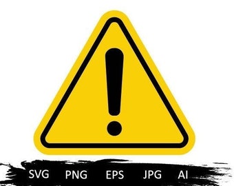 Two Warning Signs SVG PNG Dxf Digital File Clipart A1 - Etsy