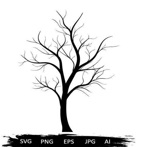 Bare Tree Svg Tree With No Leaves Silhouette Tree Svg - Etsy