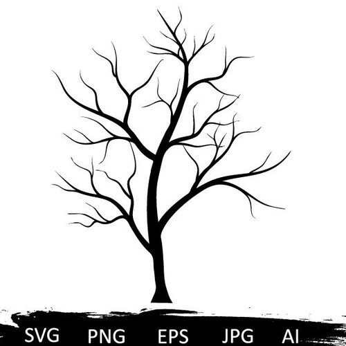 Bare Tree Svg Tree With No Leaves Silhouette Tree Svg - Etsy