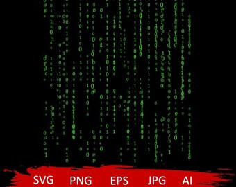 Matrix Svg Abstract Matrix Pattern Svg Binary Computer Code | Etsy UK
