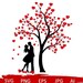 Couple Svg Tree With Hearts Svg Valentine Tree Svg Couple | Etsy