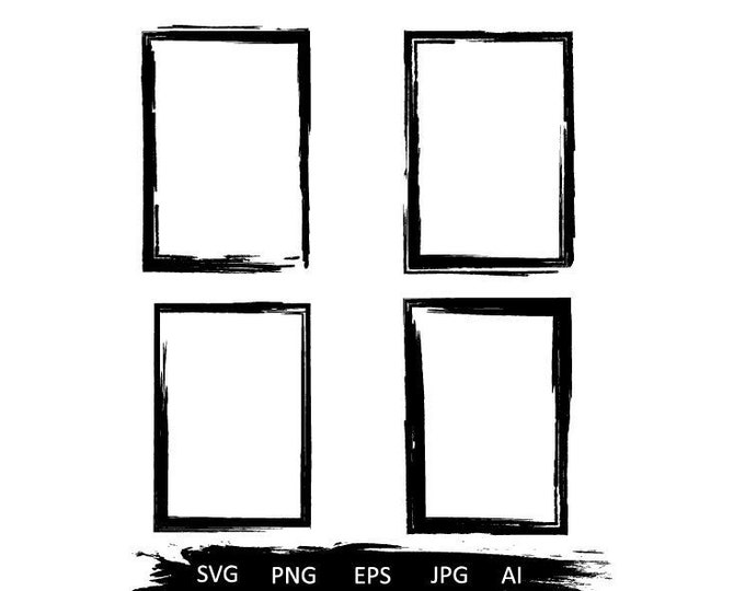 Grunge Frame Svg,distressed Frame Svg,png,square Frame Svg,frame ...