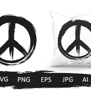 Distressed Peace Sign, Grunge Peace Sign, Peace Sign Image, Peace Print ...