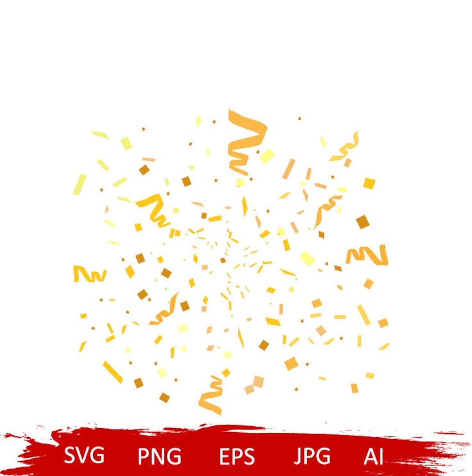 Confetti Svg Birthday Confetti Svg Party Confetti Svg New - Etsy