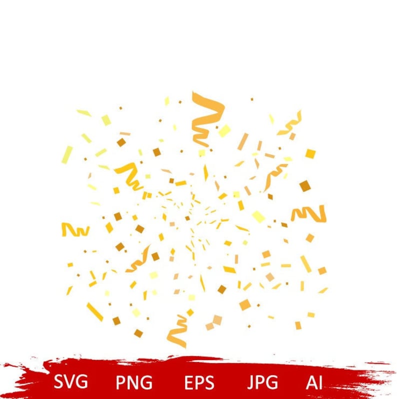 Confetti Svg Birthday Confetti Svg Party Confetti Svg New - Etsy