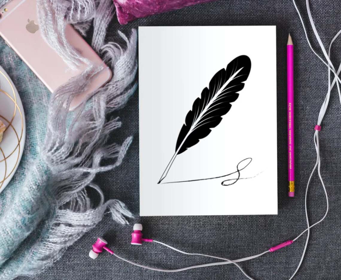 Quill SVG Quill Pen Svg Feather Svg Quill Cut Files for - Etsy