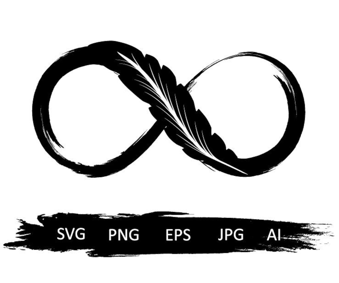Infinity Feather Svg,infinity Symbol,feather Svg,infinity Svg,infinity ...