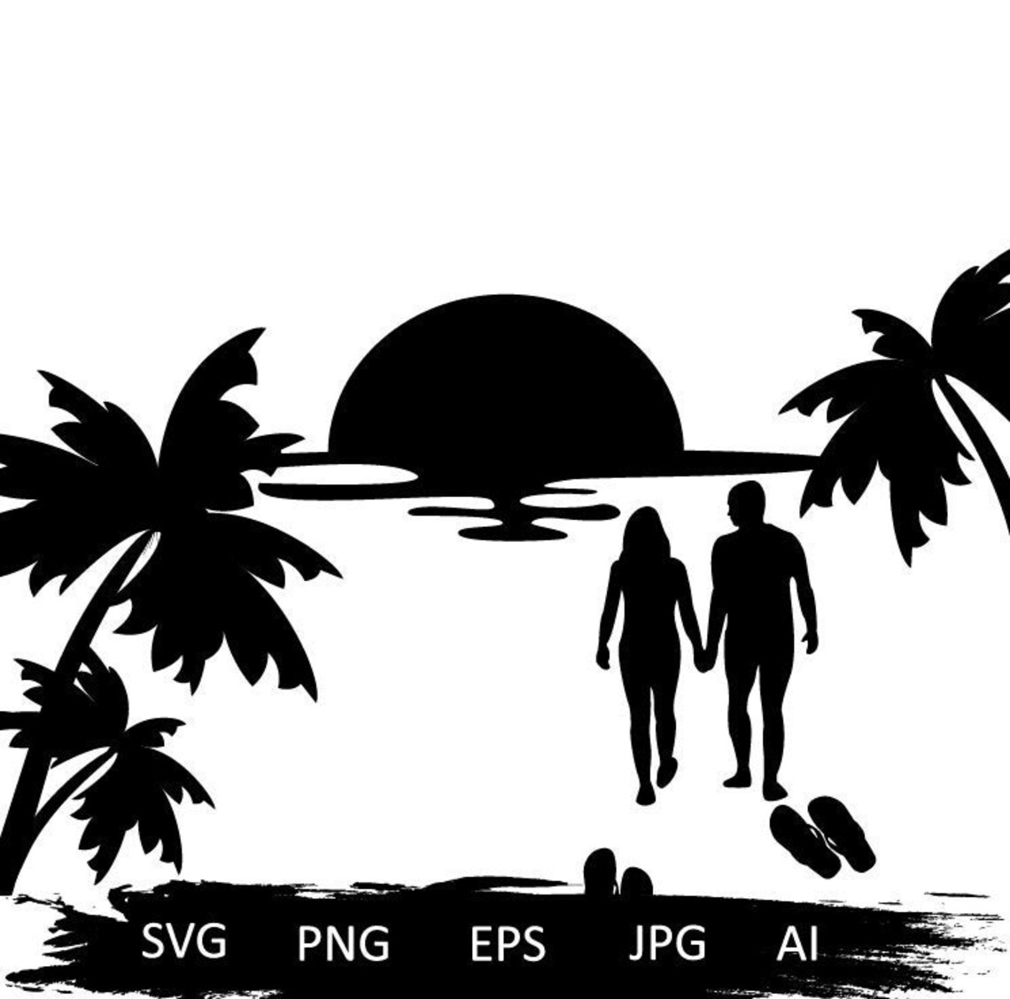 Strand Svg Sonnenuntergang Svg Palme Svg Sommer Svg Strand - Etsy ...