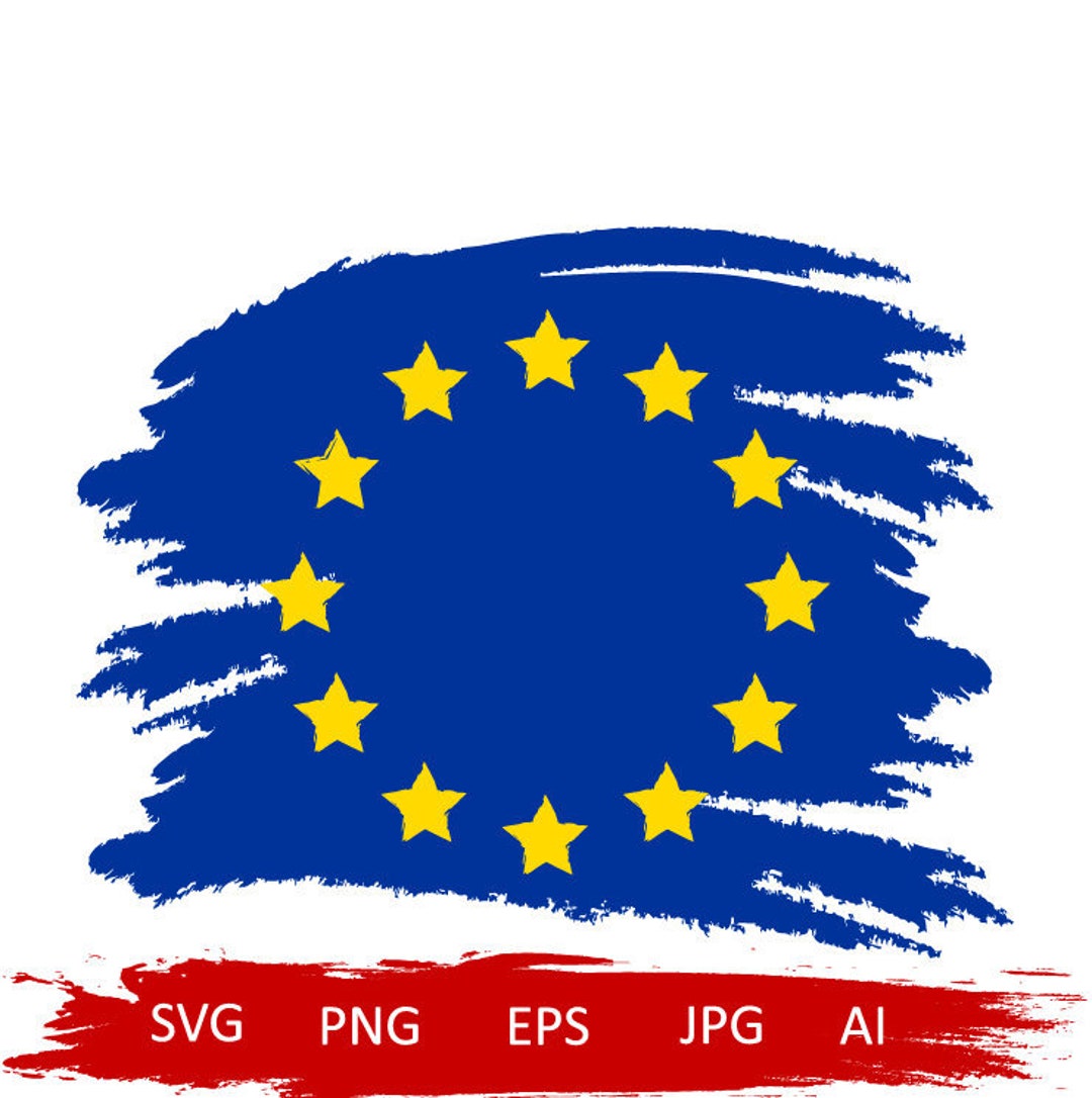 Europe Flag Svg, Distressed EU Flag Svg, European Union Flag Svg, EU ...