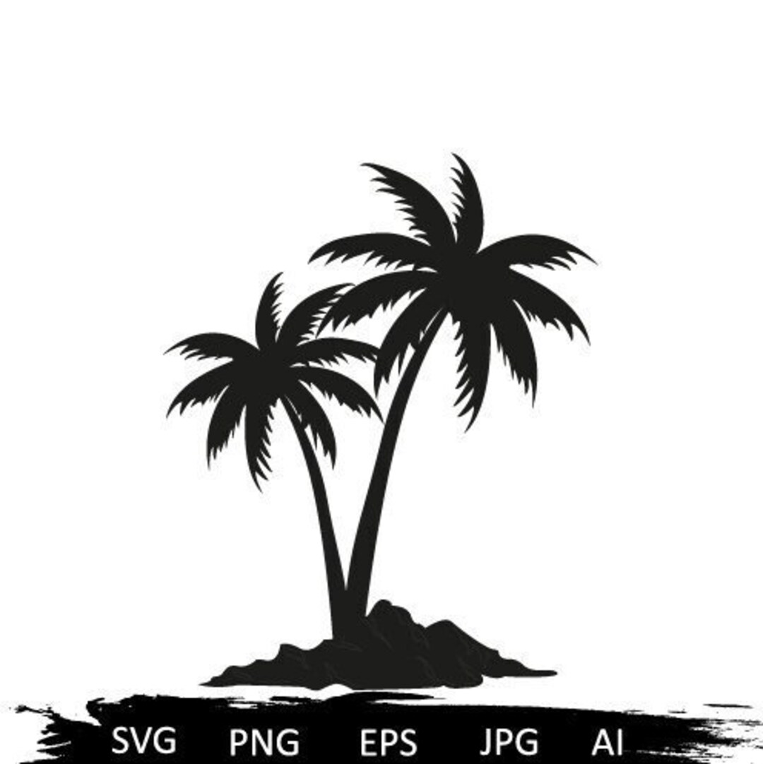 Palm Tree Svg, Beach Svg, Summer Svg, Silhouette Palm Trees Svg, Hawaii ...