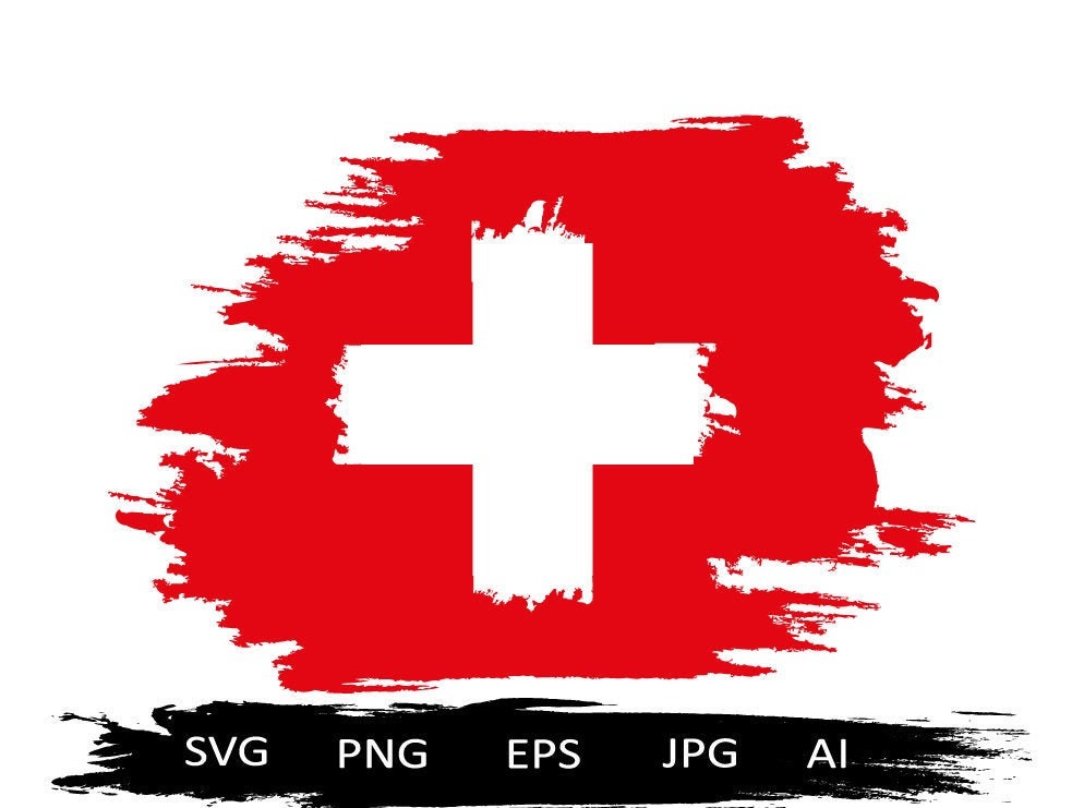 Switzerland Flag Svgswitzerland Flag Shirtdistressed Flag - Etsy