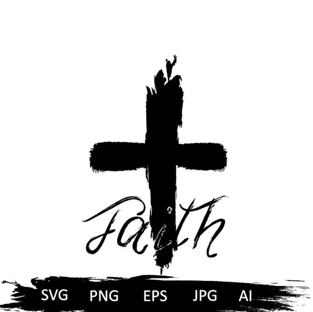 Cross Faith Svg,cross Svg,faith Svg,christian Svg,distressed Cross Svg ...