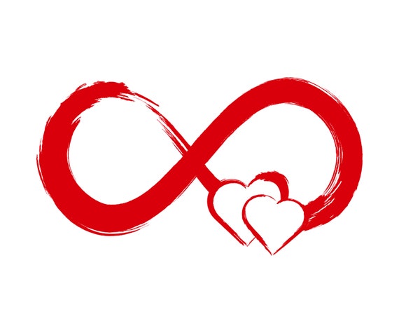 Infinity Symbol With Heart Colorful