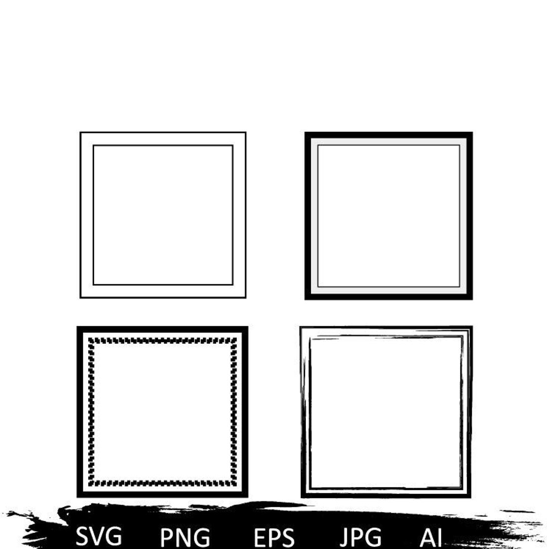 Frame Svg, Square Frame Svg, Monogram Frame Svg, Bundle Frame Svg ...