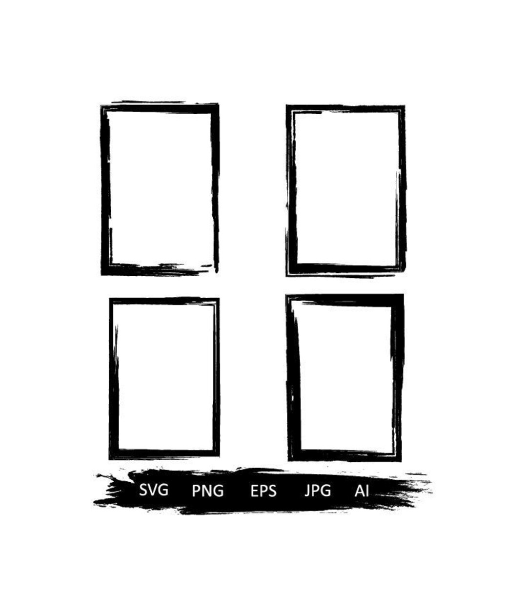 Grunge Frame Svg, Distressed Frame Svg, Png, Square Frame Svg, Frame ...