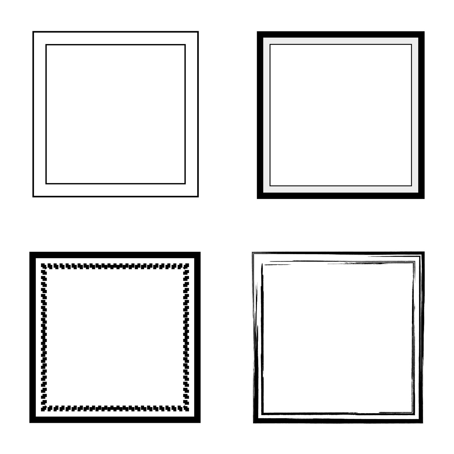 Frame Svg Square Frame Svg Monogram Frame Svg Bundle Frame | Etsy