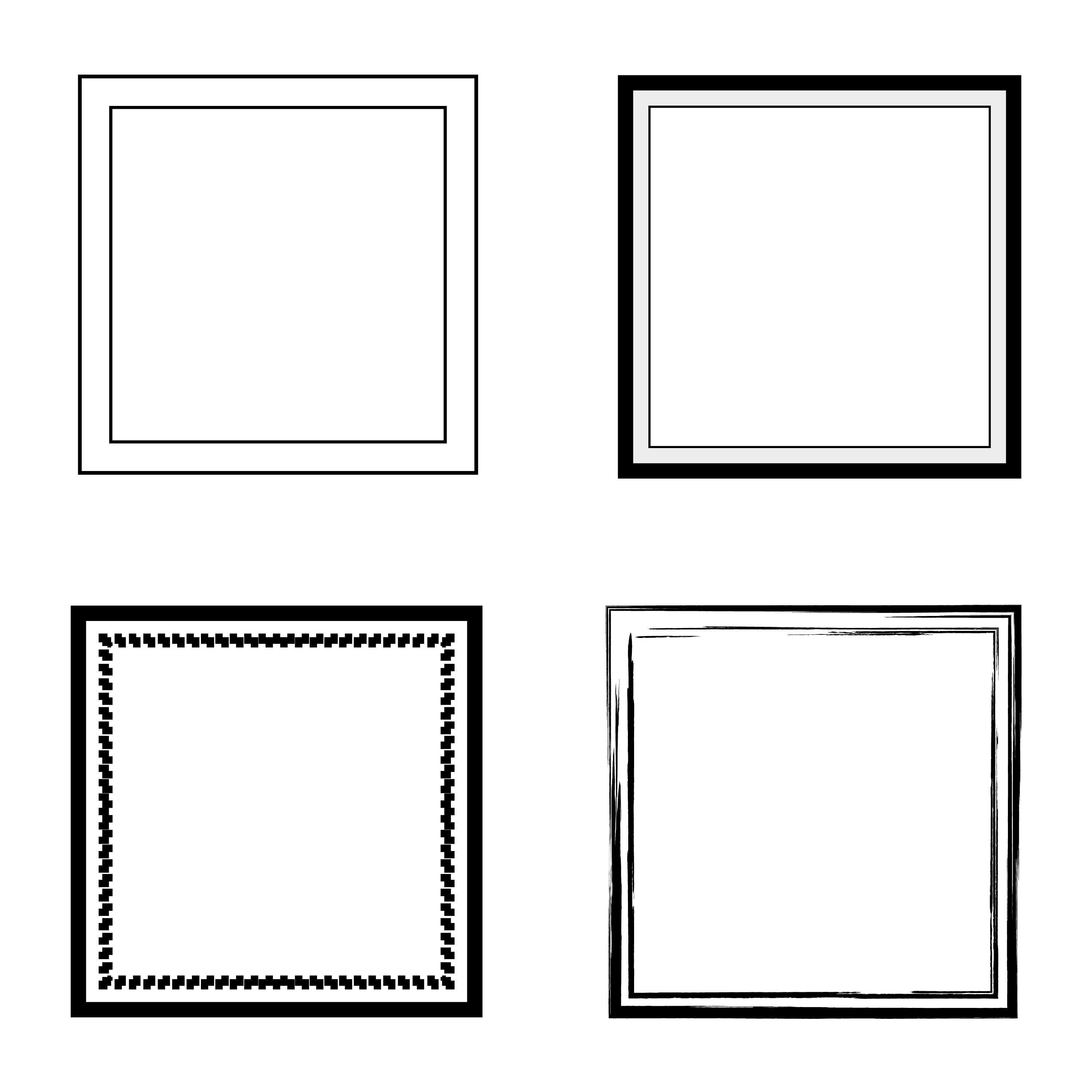 Frame Svg Square Frame Svg Monogram Frame Svg Bundle Frame | Etsy