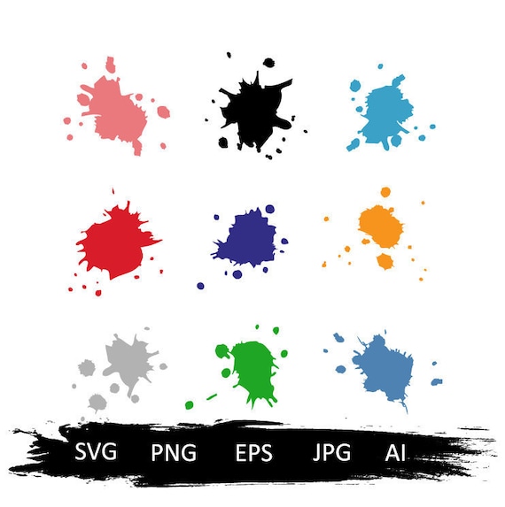 Éclaboussure de peinture SVG taches de peinture svg svg | Etsy France
