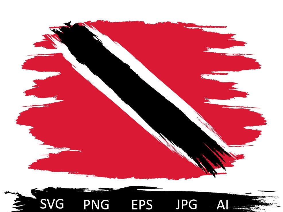 Trinidad and Tobago Flag Svg Distressed Trinidad and Tobago - Etsy
