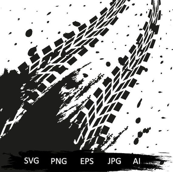 Distressed Tire Tracks Svg Tire Track Svg Mudding Svg File - Etsy