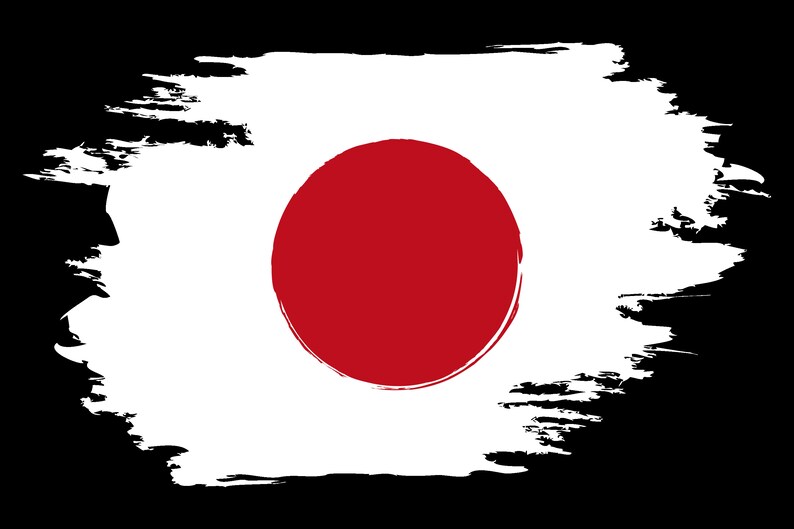 Japan Flag Svg, Japan National Flag, Distressed Japanese Flag Svg ...