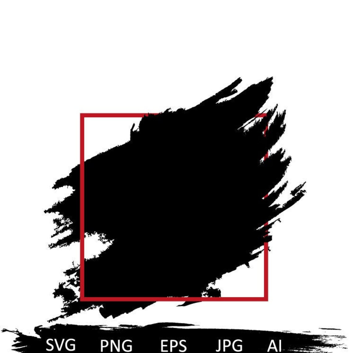 Paint Brush Stroke Svg, Brush Frame Svg, Square Frame Svg, Brush Stroke ...