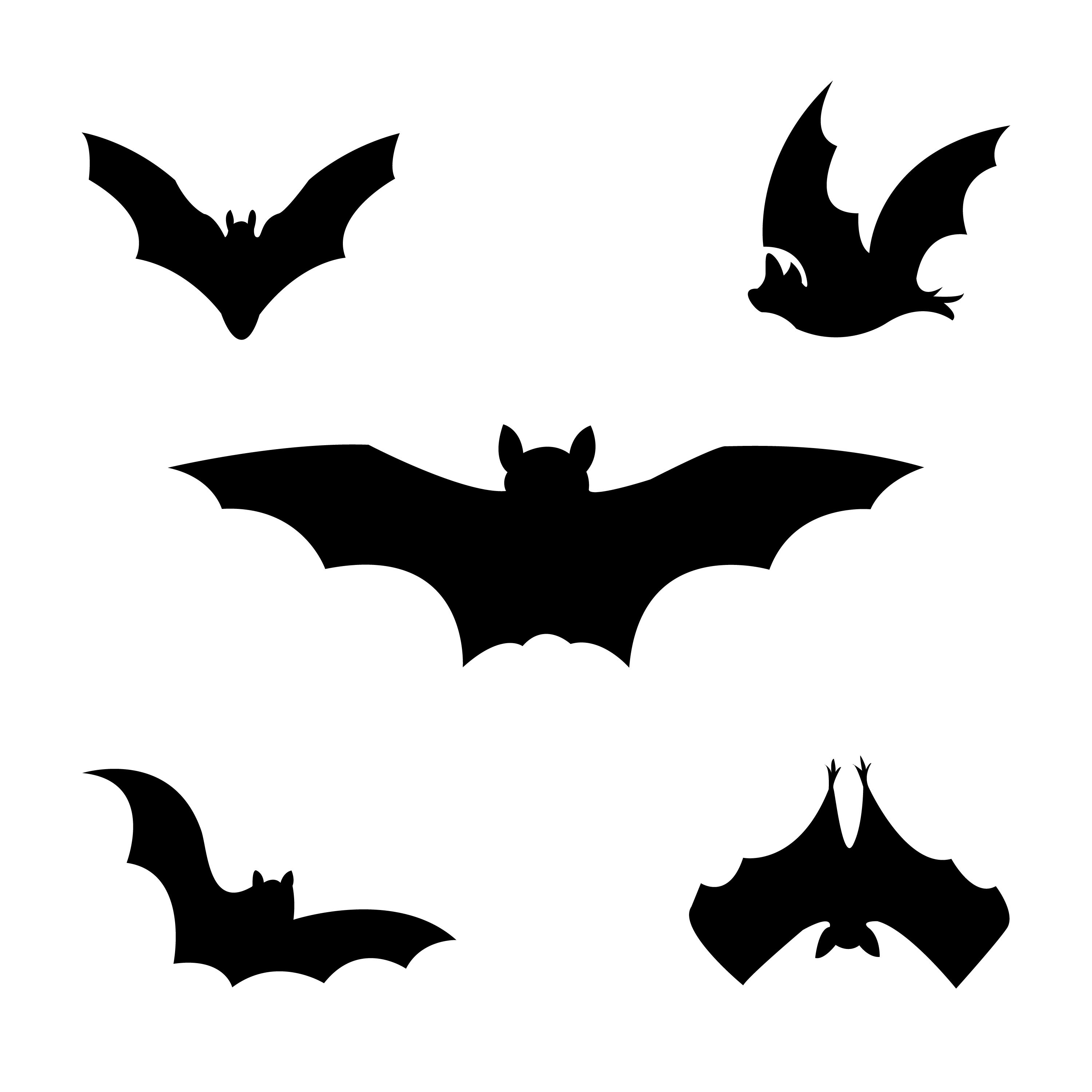 Bat Svg Halloween Svg Silhouette Batsbat Cliparthappy - Etsy