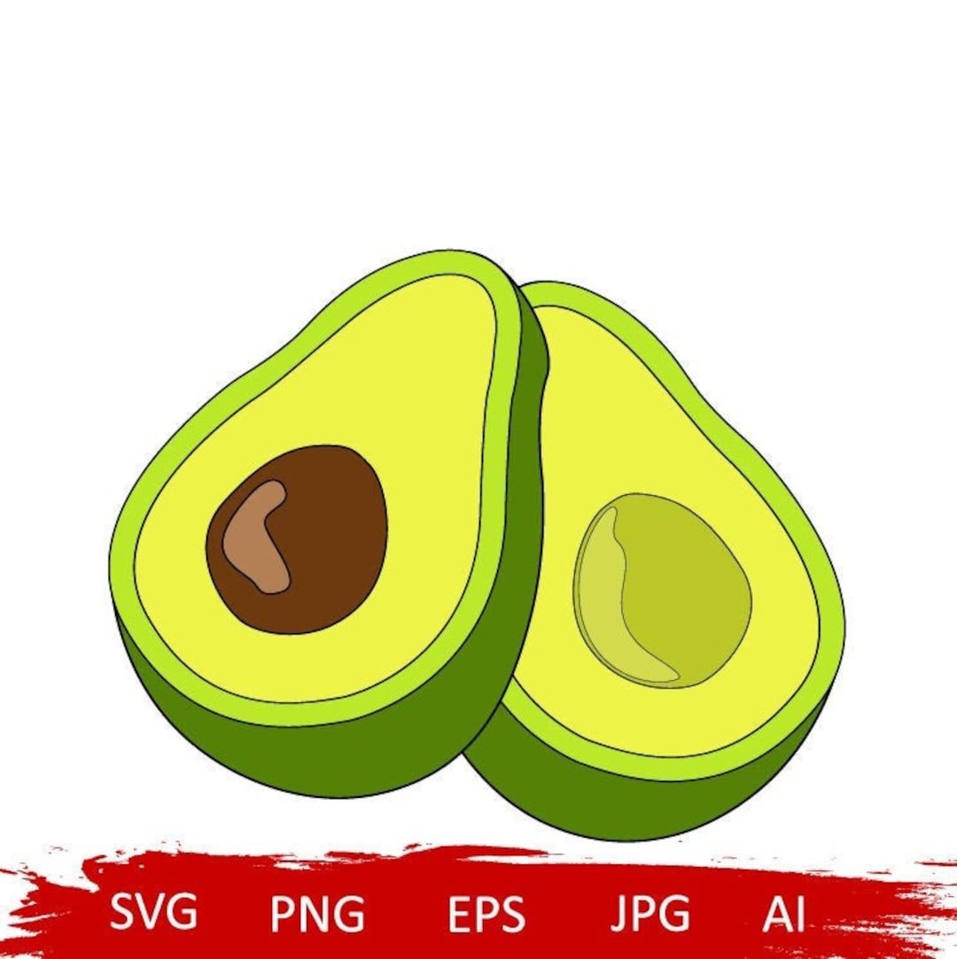 Aguacate svg, vegano svg, aguacates png, clipart de aguacate, archivo ...