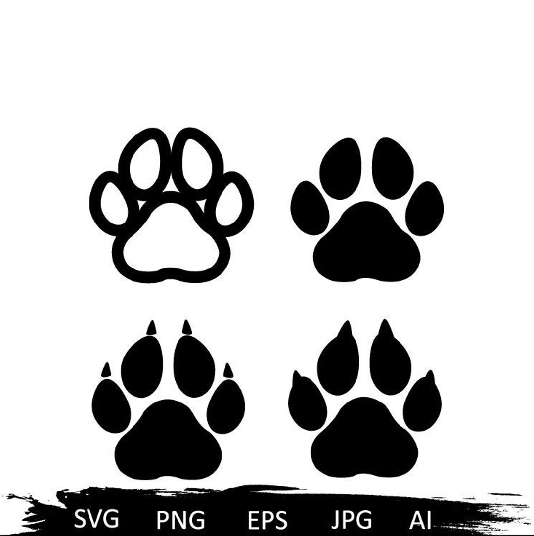 Paws Svg, Paw Print Bundle Svg, Dog Paw Svg, Animal Paw Svg, Cat Paws ...