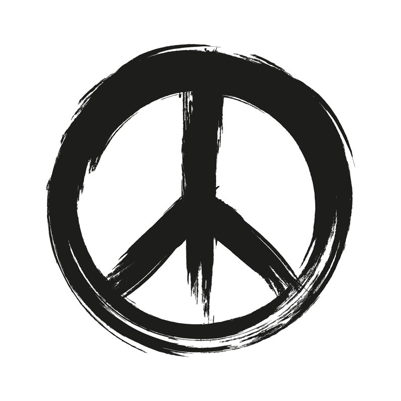 Distressed Peace Sign Grunge Peace Sign Peace Sign Image - Etsy