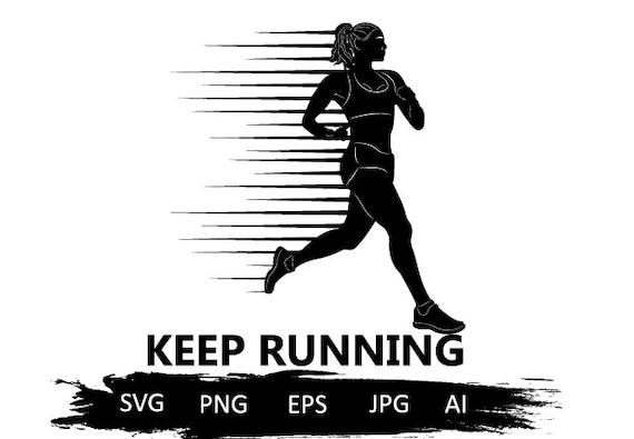Running Girl Silhouette