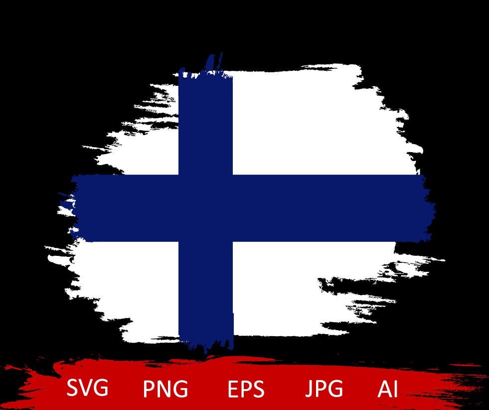 Finland Flag Svg Distressed Finnish Flag Svg Finland Flag - Etsy