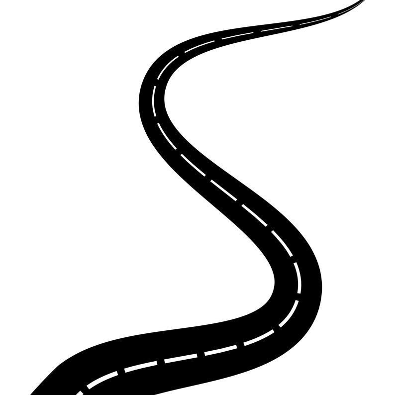 Road Svg, Asphalt Road Svg, Road Clipart, Road Silhouette, Road Cut ...