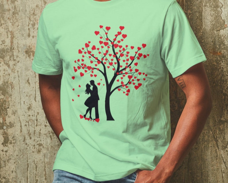 Pareja svg árbol con corazones svg árbol de San Valentín - Etsy España
