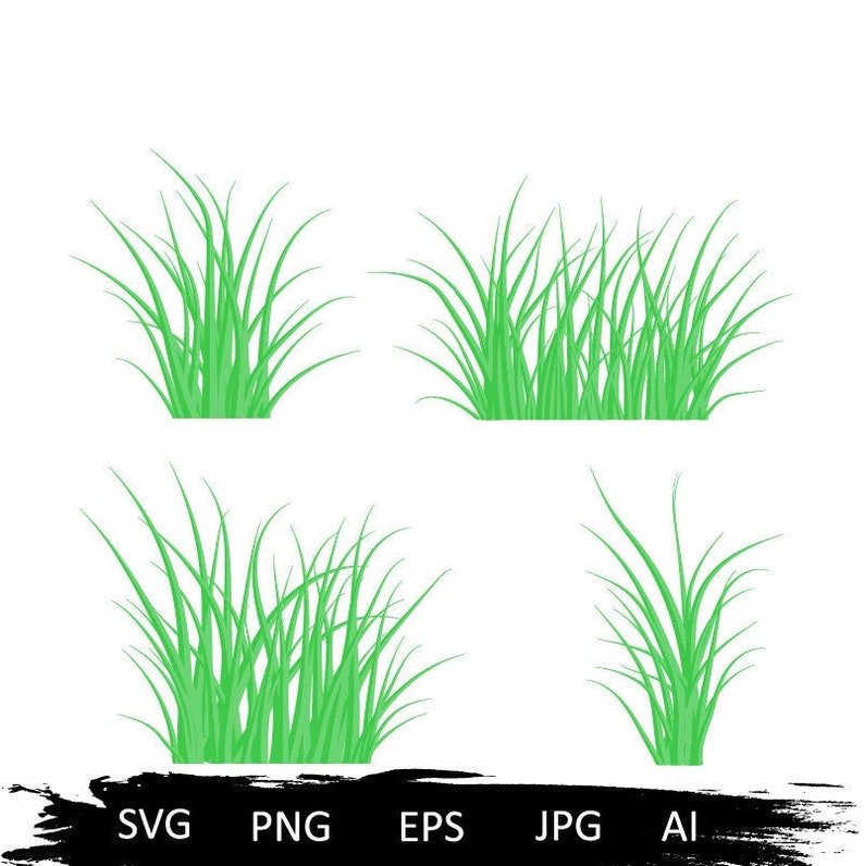 Grass Svg Grass Clipart Grass Vectorgrass Cut Filegrass | Etsy