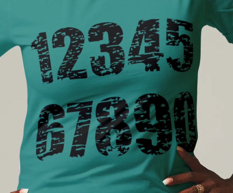 Distressed Numbers Svg, Grunge Numbers Svg, Numbers Svg, Sports Number ...