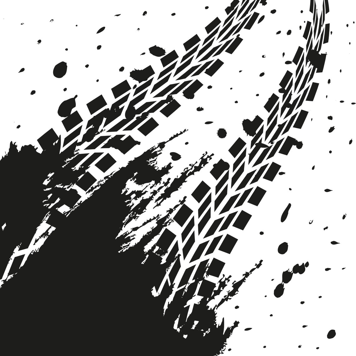 Distressed Tire Tracks Svg, Tire Track Svg, Mudding Svg File, Tire ...