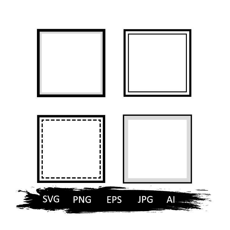 Frames Svg,square Frame Svg,monogram Frame Svg,border Svg,frame Clipart ...