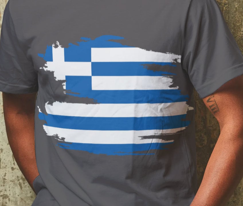 Distressed Greece Flag Svggreek Flag Svggreece Flag - Etsy