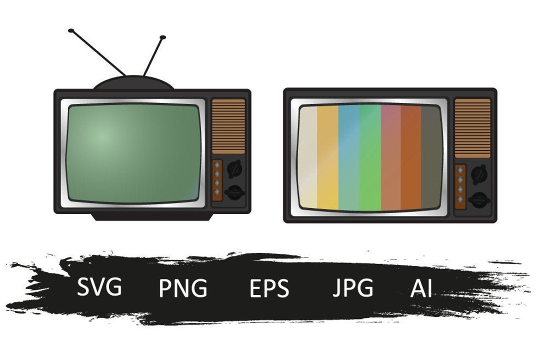 Retro Tv Svg, Retro TV Clipart, Retro Tv Vector, TV Shape, Old Screen ...
