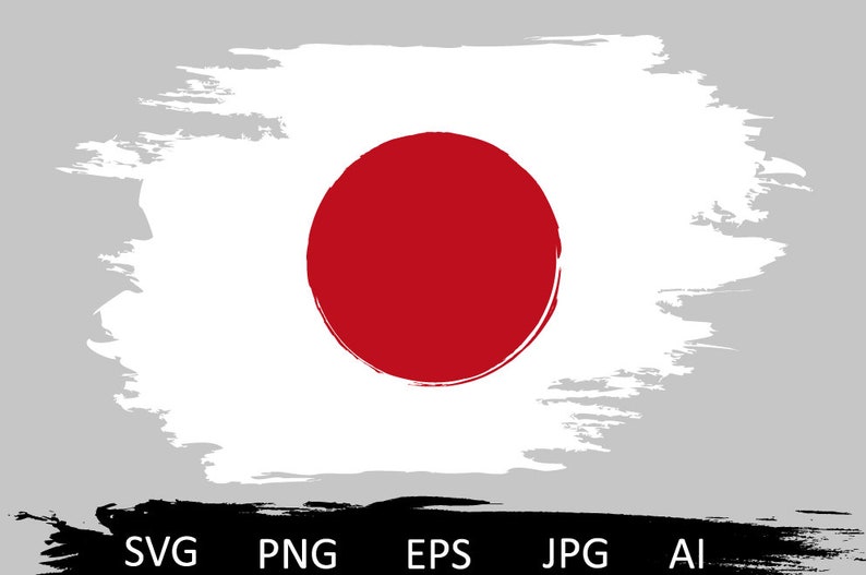 Japan Flag Svg, Japan National Flag, Distressed Japanese Flag Svg ...