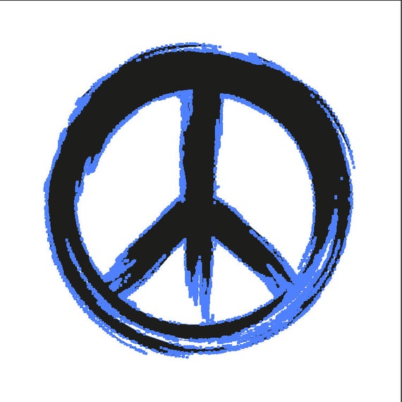 Blue Peace Sign