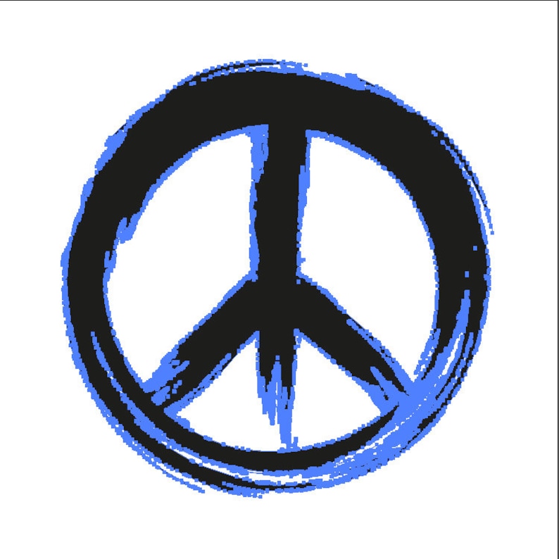 Distressed Peace Sign Grunge Peace Sign Peace Sign Image - Etsy