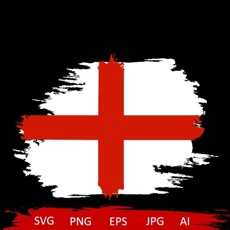 Distressed England Flag Svg, National English Flag, English Banner Svg ...