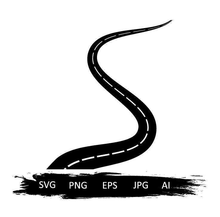 Road Svg, Asphalt Road Svg, Road Clipart, Road Silhouette, Road Cut ...