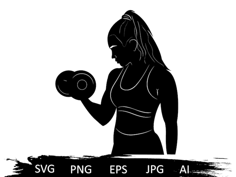 Gym Women Silhouette Fitness Svgsport Svg Strong Woman Svg - Etsy