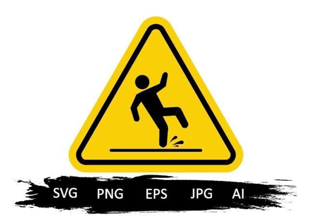 Slippery Floor Svg, Wet Floor Svg, Warning Sign Svg, Danger Svg ...